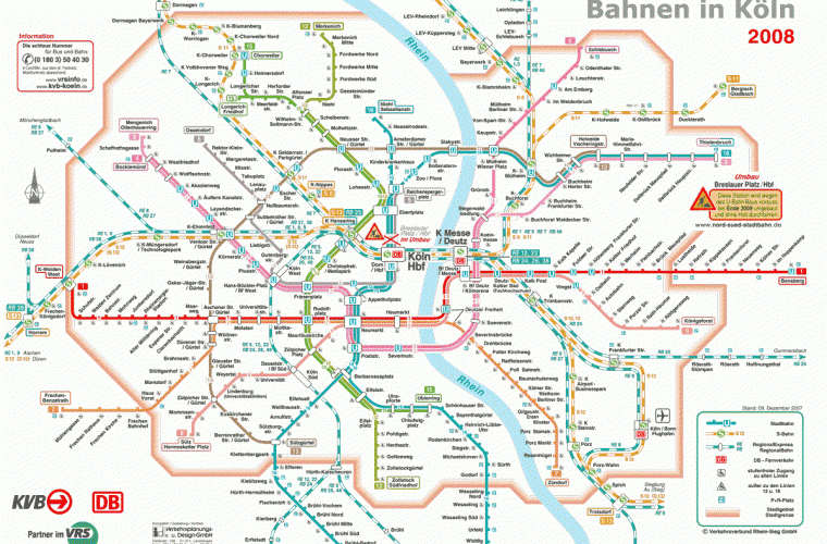 German railway map and transport guide - Padeye