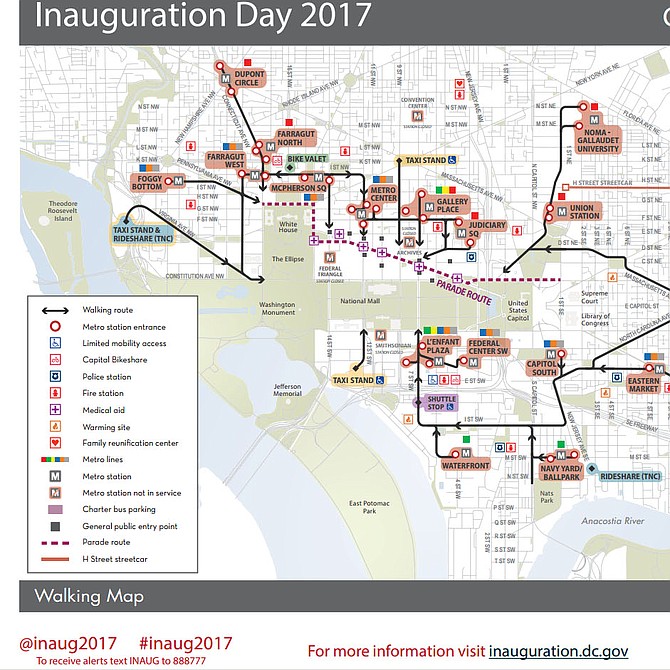 Inaugural Parade Route Map 2017: Washington - Padeye