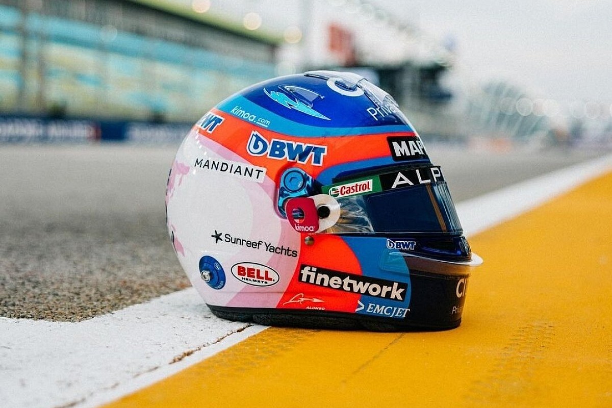 Photos: Alonso's special message helmet in Singapore F1 - Padeye