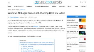 Windows 10 login screen not showing up - ultimateroom