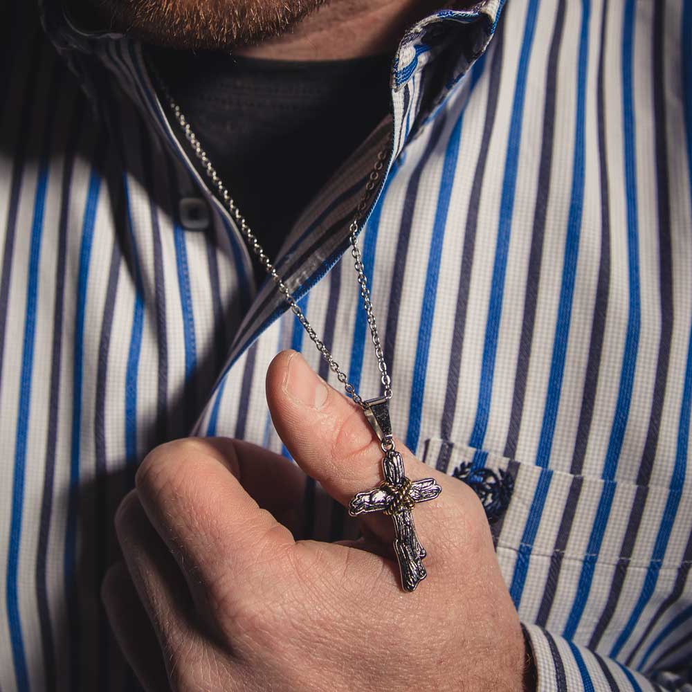 Rugged Faith Cross Necklace | Montana Silversmiths