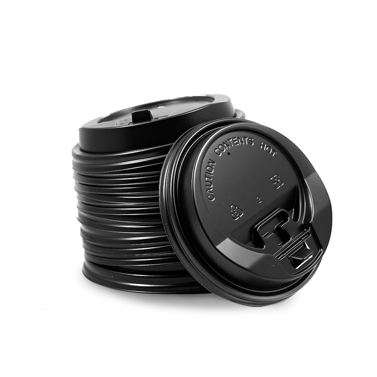 Coffee Cup Lid – Black – Self Lock – LD0008 – MILK TEA FACTORY