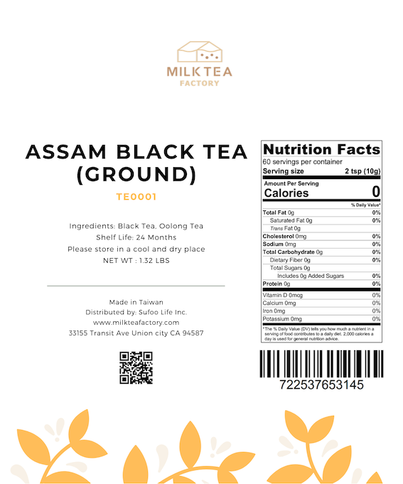 Assam Black Tea (Ground) – TE0001 – MILK TEA FACTORY