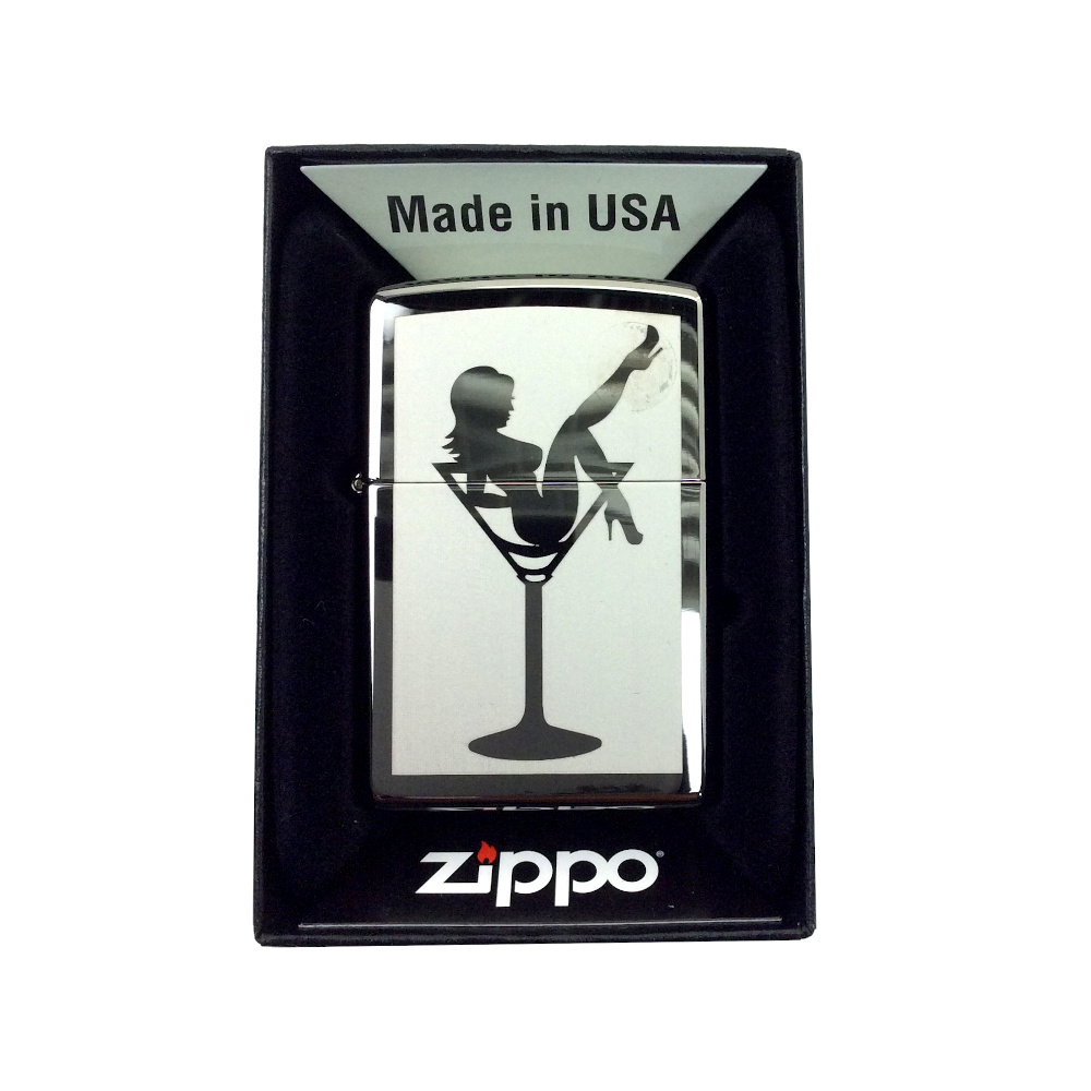 ZIPPO LADY IN COCKTAIL GLASS 850983