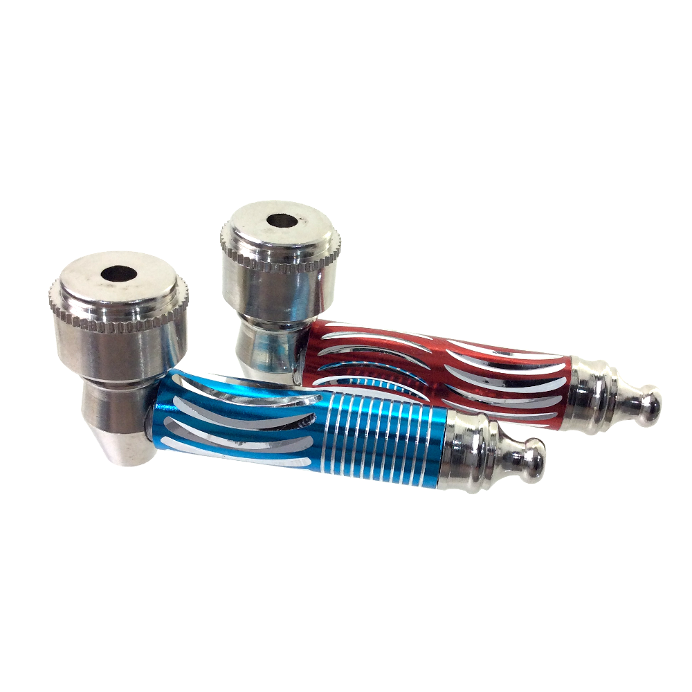 2.5 INCH DIAMOND CUT METAL HAND PIPE W/LID