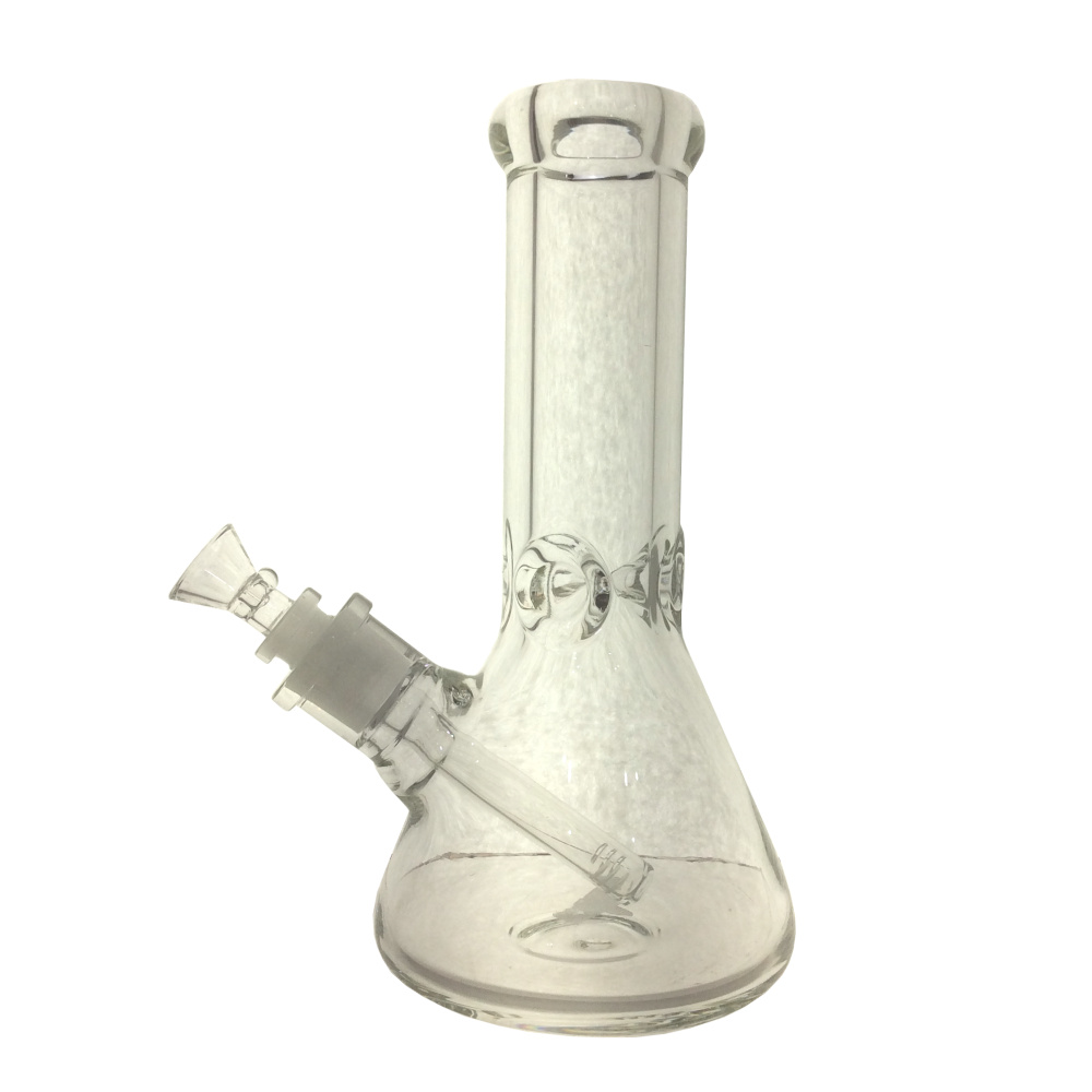 10 INCH 9MM CLEAR GLASS BEAKER WATER PIPE