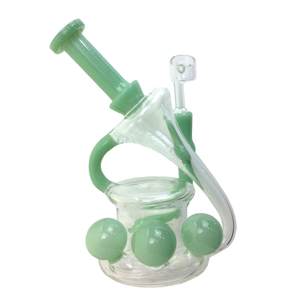 7 INCH PULSAR THREE ORB RECYCLER WATER PIPE