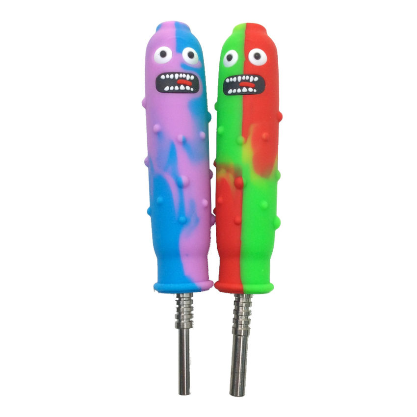 SILICONE 6 INCH NECTAR STRAW PICKLE RICK
