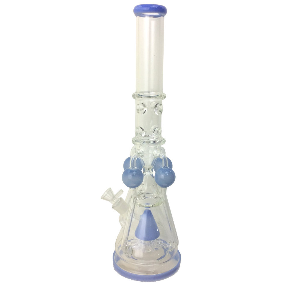 19 INCH 4 SPHERE WIDE BASE CONE PERCULATOR WATER PIPE