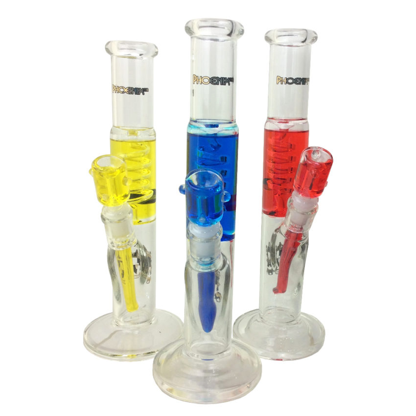12 INCH PHOENIX FREEZABLE COIL / STEM / BOWL STRAIGHT WATER PIPE