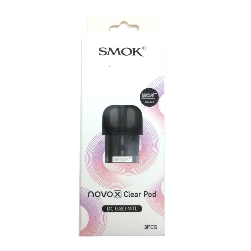 SMOK NOVO X CLEAR POD DC 0.8 MTL (3 CT)