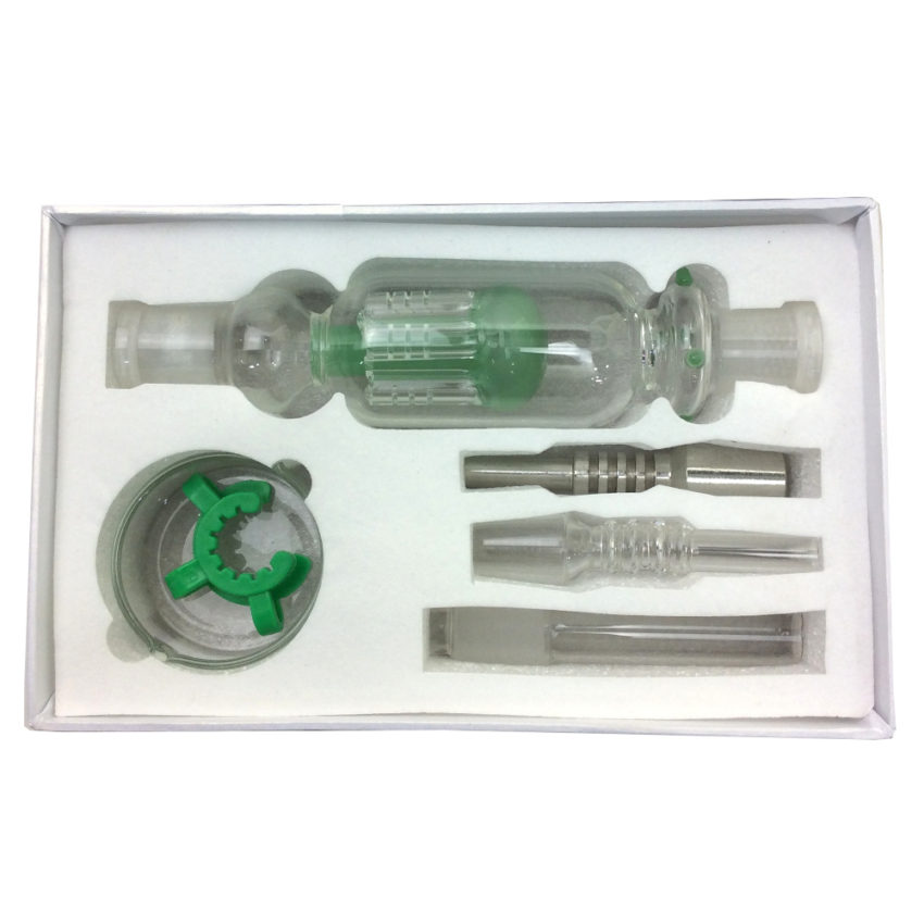 19MM NECTAR COLLECTOR TREE PERK KIT (QUARTZ AND TITANIUM NAILS)