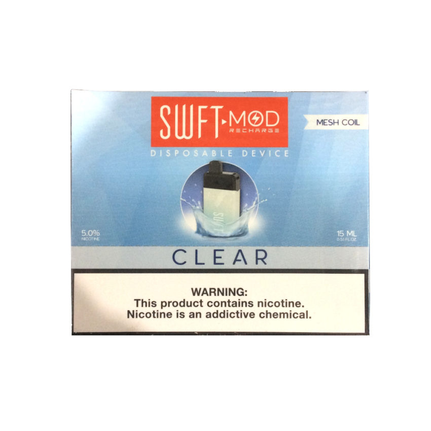 SWIFT MOD DISPOSABLE CLEAR 5% 5000PUFFS