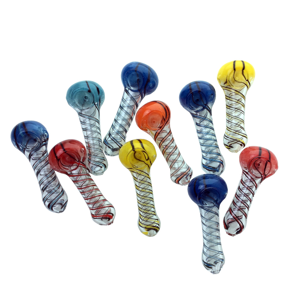 4 INCH FRIT HEAD WITH BODY SWIRL HAND PIPES