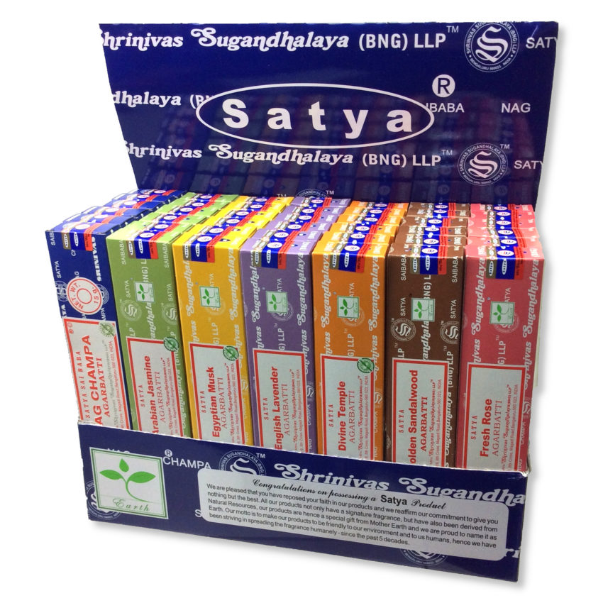 NAG CHAMPA INCENSE 7 ASSORTED SCENTS (42 X 15G)