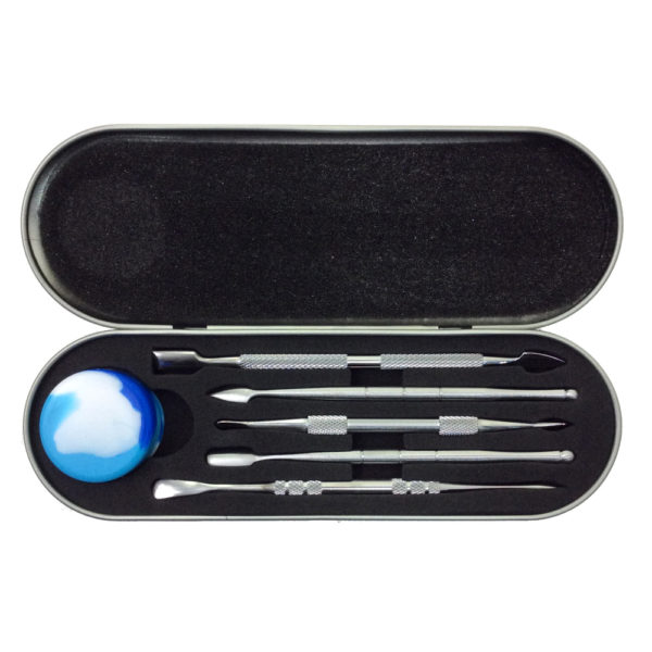 METAL DABBER TOOL SET WITH SILICONE CONTAINER