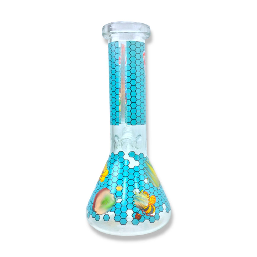 8 INCH ASSORTED LOGO RM BEAKER WATER PIPE