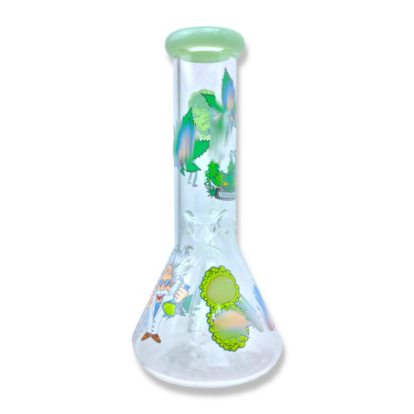 8 INCH SLIME TOP ASSORTED LOGO RM BEAKER WATER PIPE