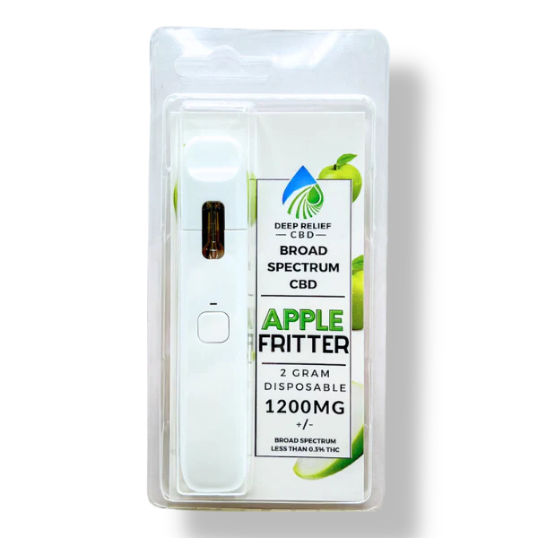 CBD DEEP RELIEF DISPOSABLE VAPE APPLE FRITTER 2GM/1200MG CBD DEEP RELIEF DISPOSABLE VAPE APPLE FRITTER 2GM/1200MG