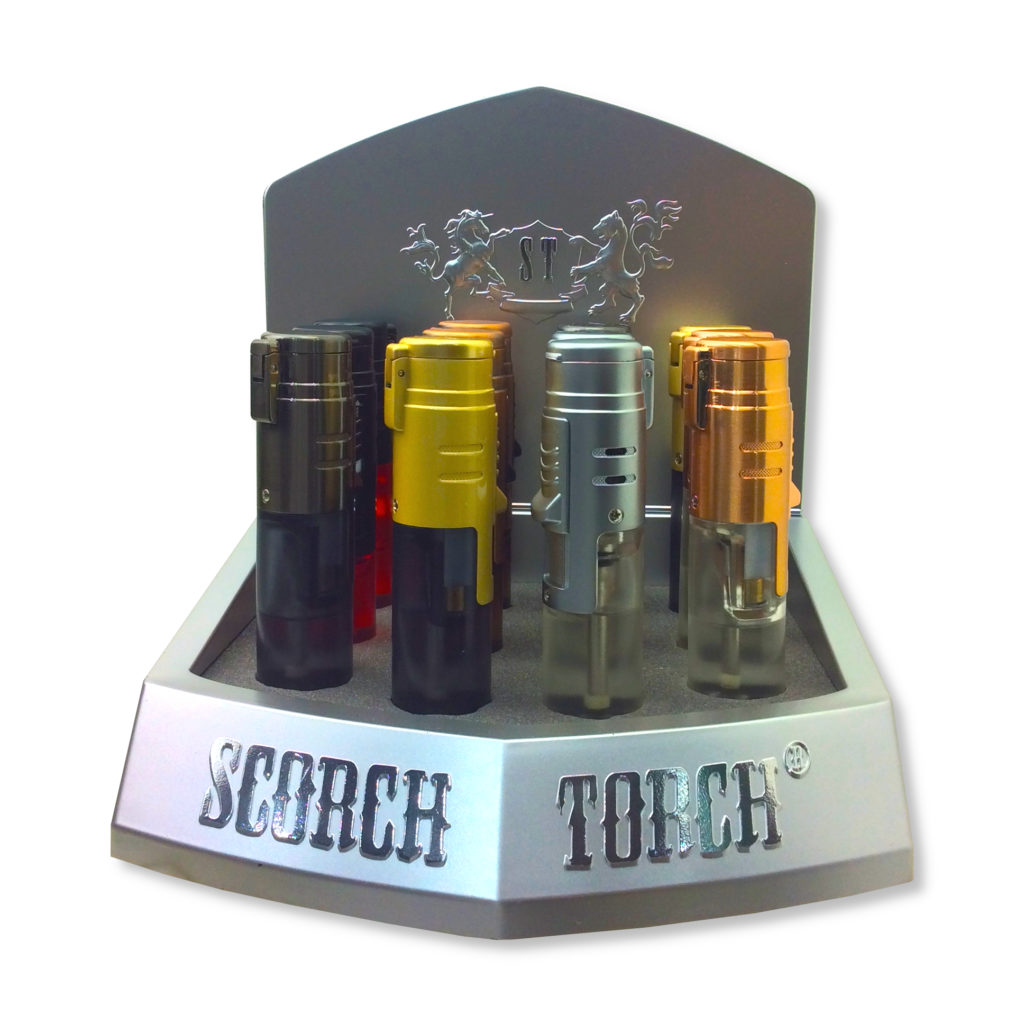 SCORCH 12 PC SINGLE TORCH CLEAR TORCH LIGHTER