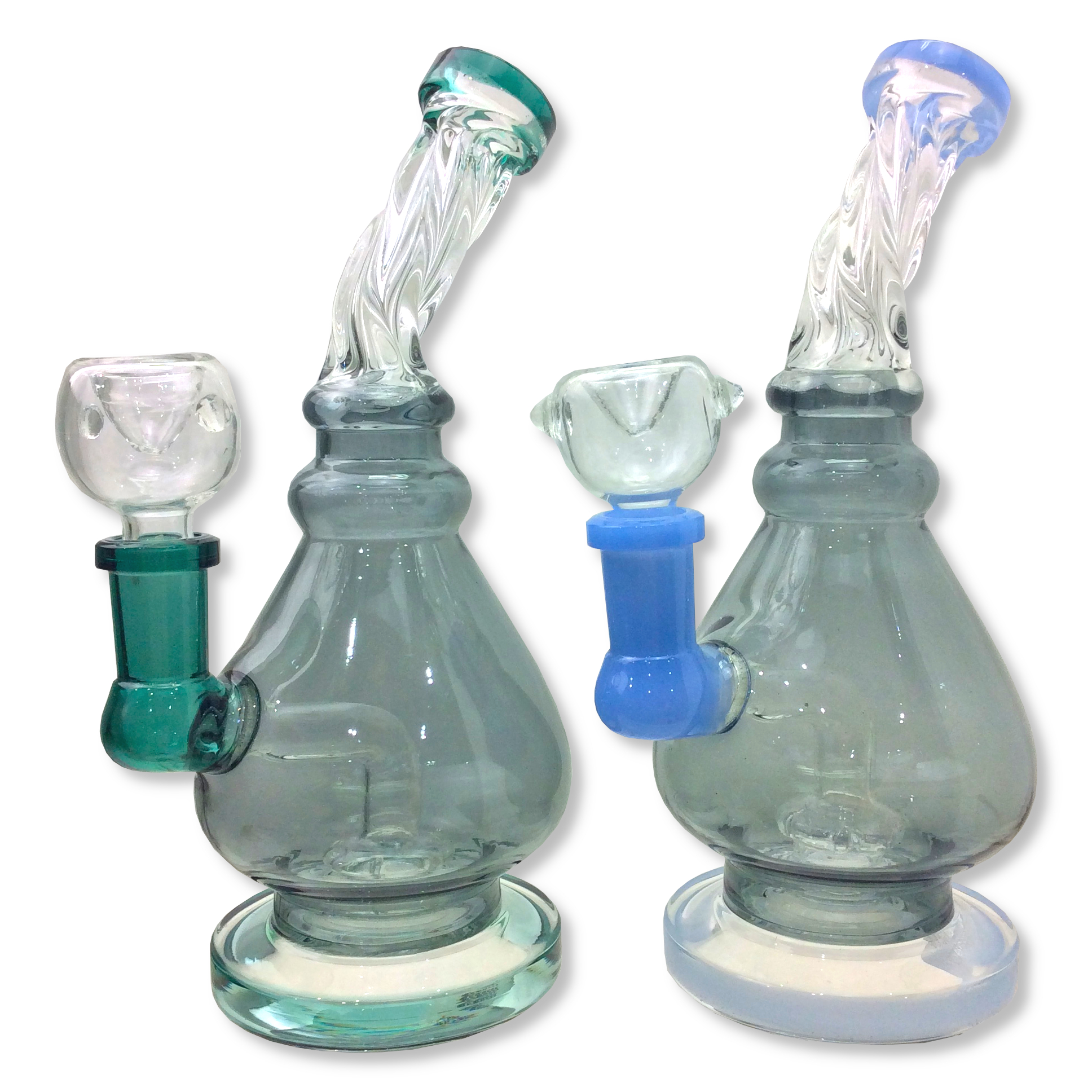 7 INCH TWISTED NICK STAND WATER PIPE