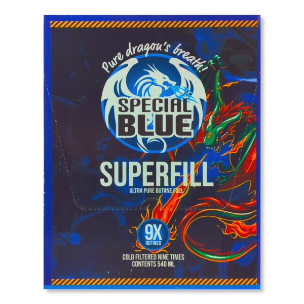 SPECIAL BLUE SUPERFILL BUTANE 9X 540ML (12 CT)