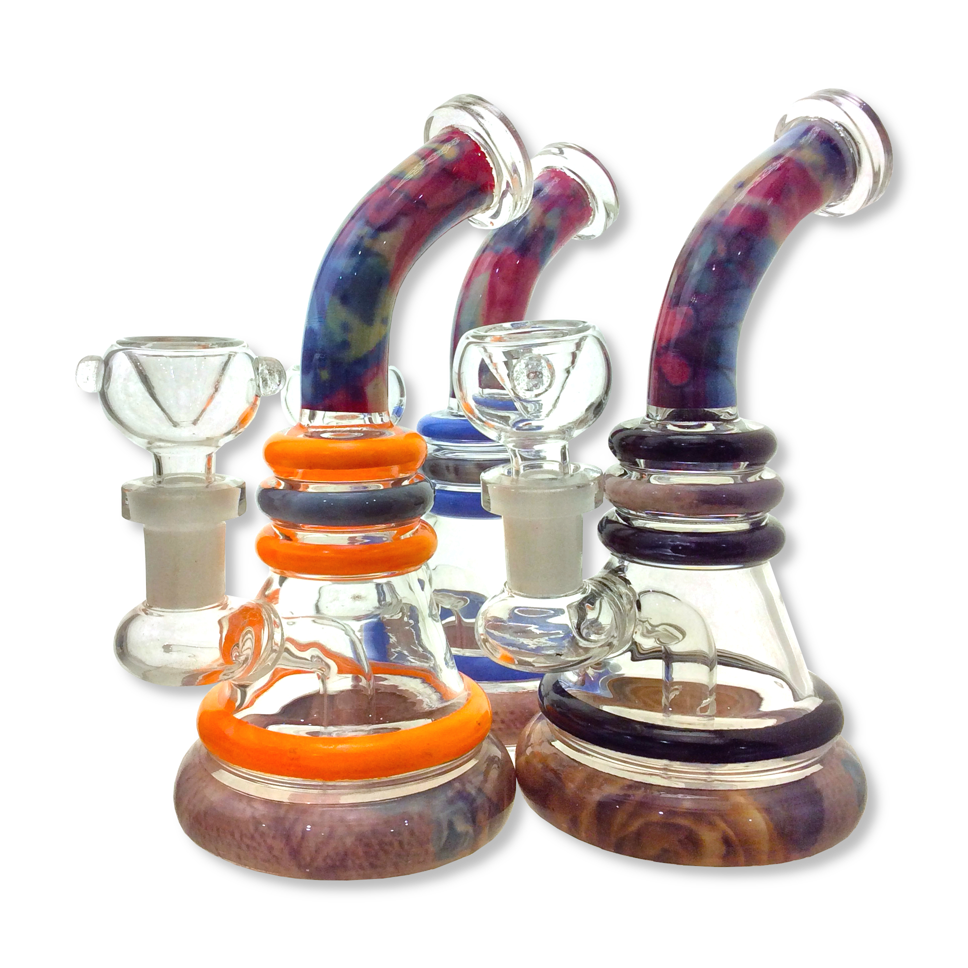6 INCH MARBELED COLORS CONE HANGER WATER PIPE