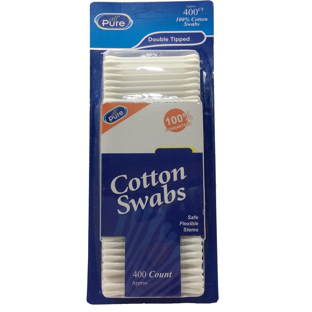 ALL PURE COTTON SWABS (400 CT)