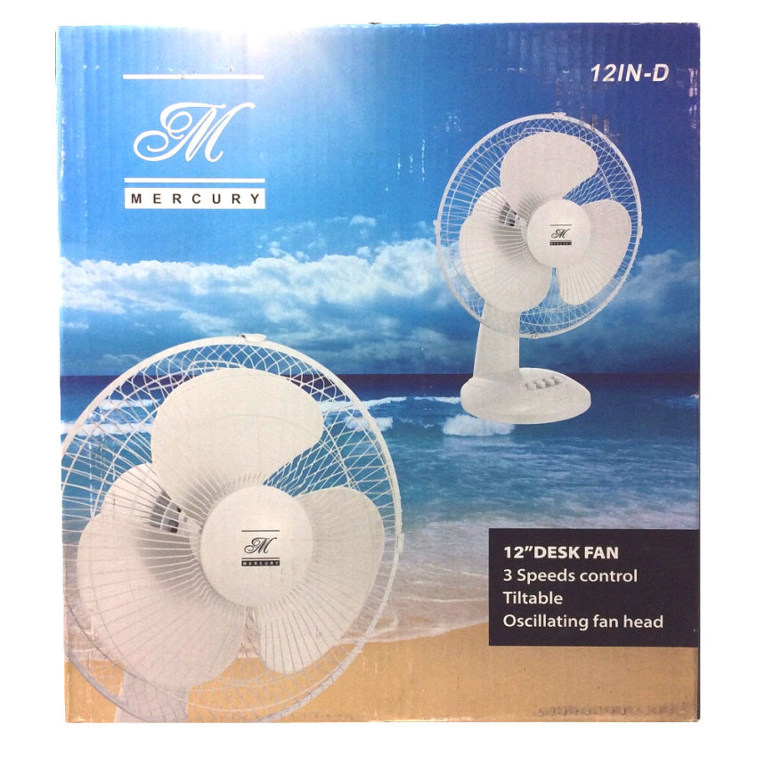 12 INCH 3 SPEED DESK FAN