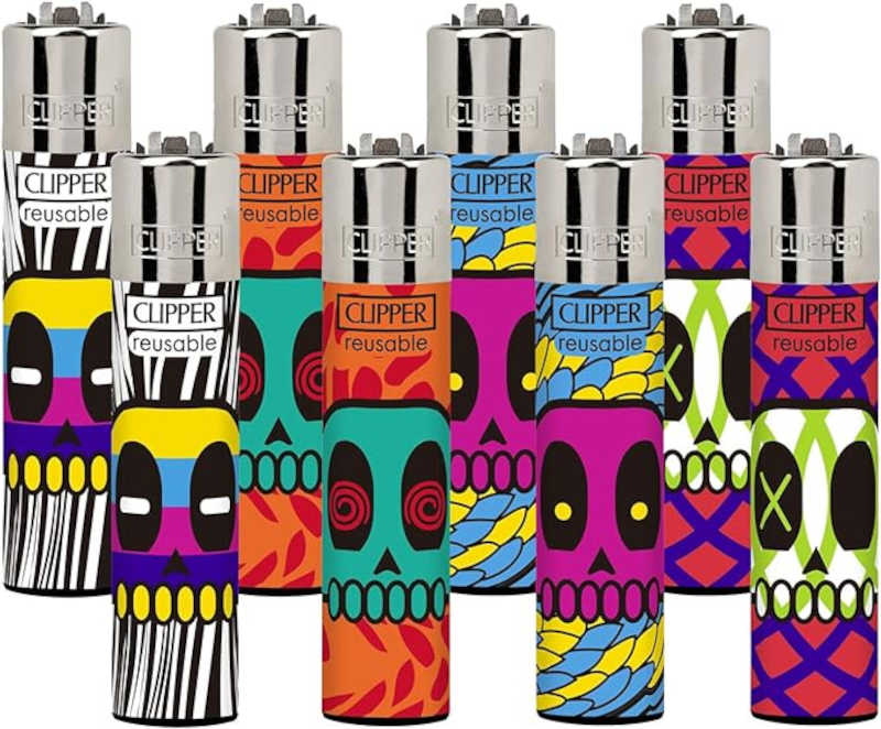 CLIPPER LIGHTERS SKULLS LIFE (48 CT+5 )
