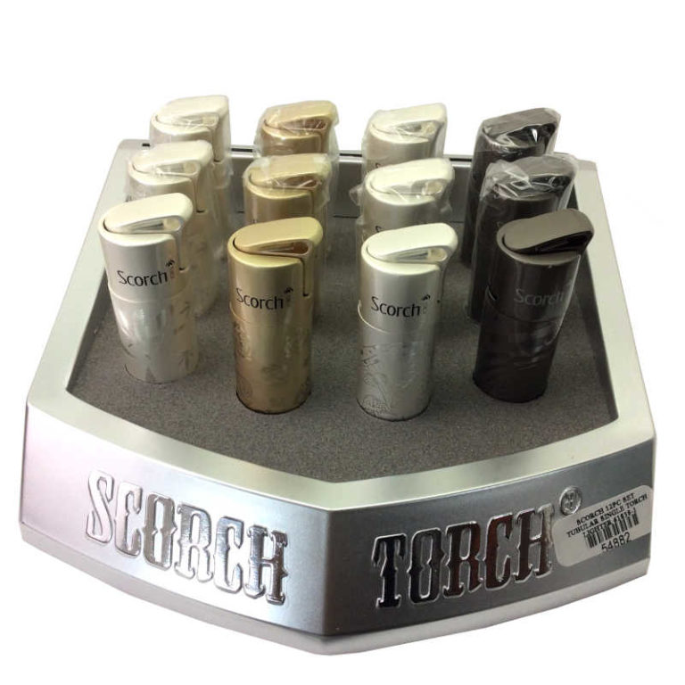 SCORCH 12PC SET TUBULAR SINGLE TORCH LIGHTER 61838-1
