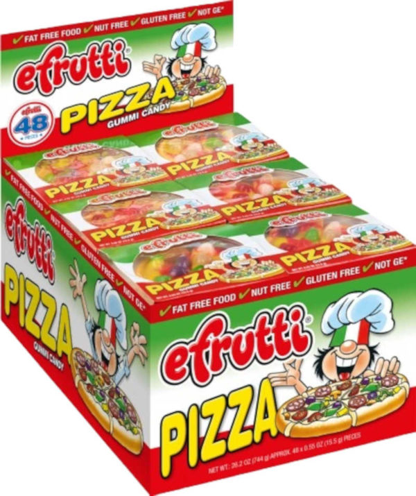 EFRUTTI MINI PIZZA GUMMI CANDY (48 CT)