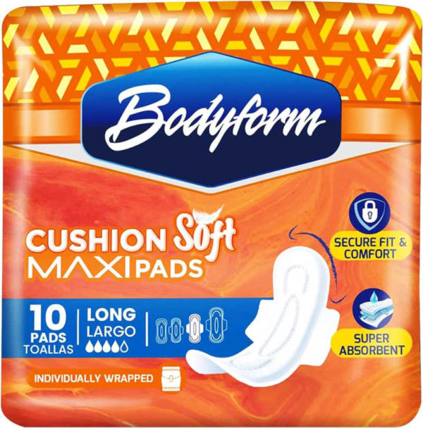 BODYFORM MAXI PADS (10 CT) 94704