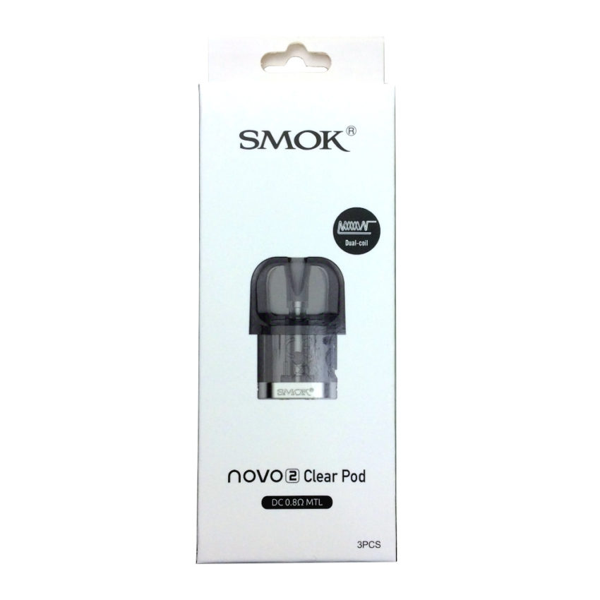 SMOK NOVO 2 CLEAR POD DC 0.8 MTL (3CT)