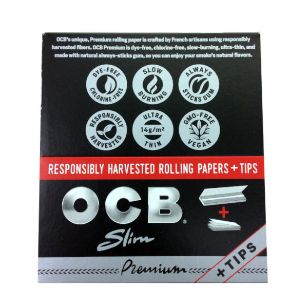 OCB PREMIUM SLIM W TIPS (24CT)