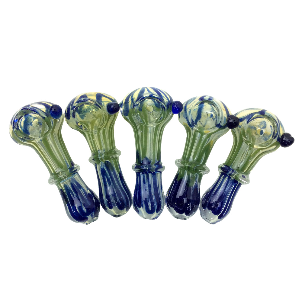 3 INCH COLOR FRIT LINES RINGED HAND PIPES
