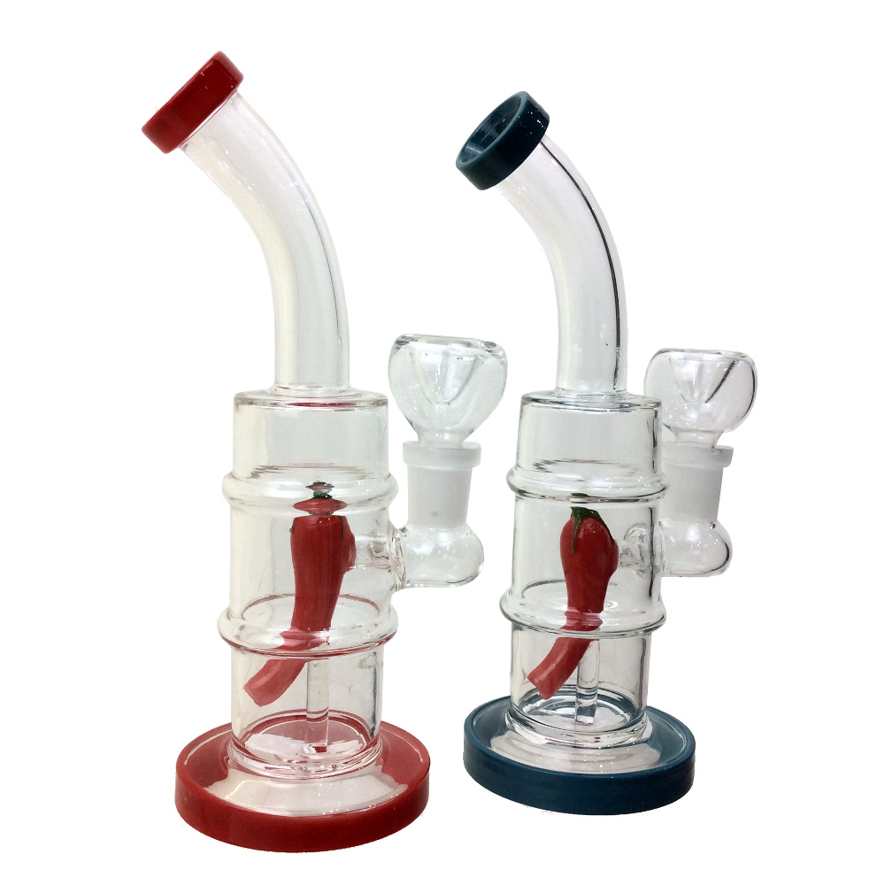 7 INCH CHILLI PEPPER PERCULATOR RIG WATER PIPE