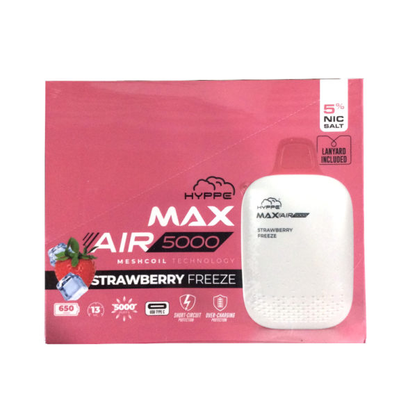 DC HYPPE MAX AIR 5000 MESH STRAWBERRY FREEZE DC HYPPE MAX AIR 5000 MESH STRAWBERRY FREEZE