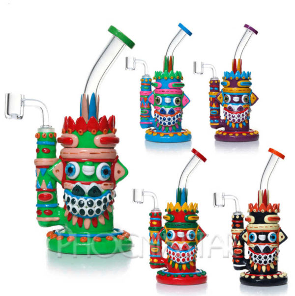 10 INCH 3D AZTEC PILLAR MONSTER WITH BANGER RIG WATER PIPE