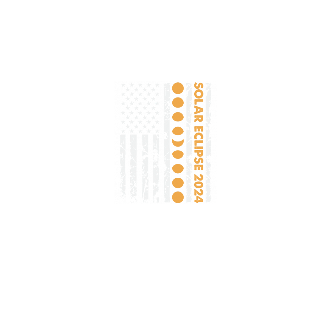 Total Solar Eclipse 2024 Totality Phases US American Flag Premium Long ...