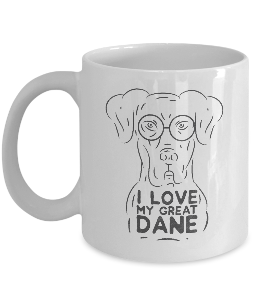 I Love My Great Dane Art Coffee & Tea Gift Mug | eBay
