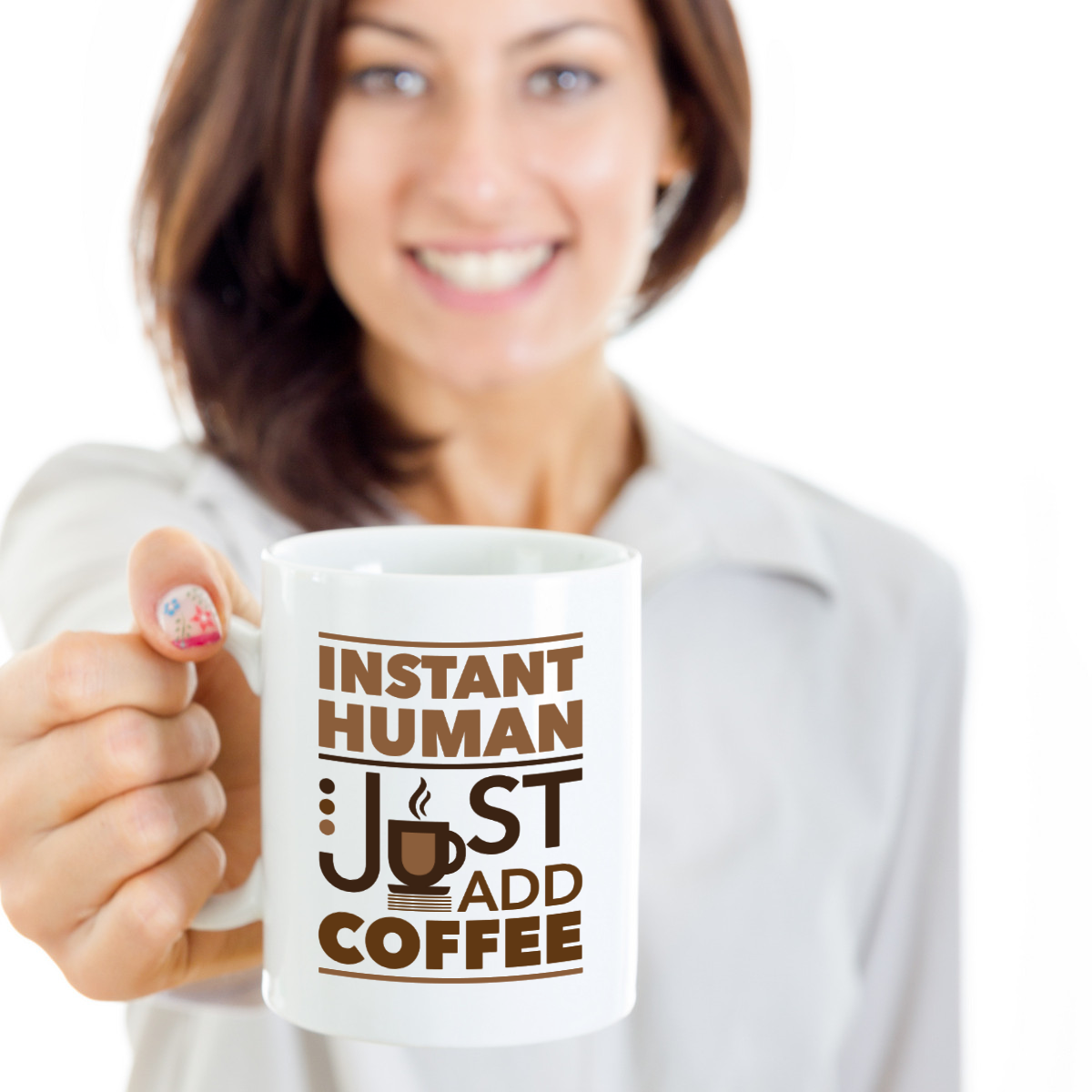 Instant Human Just Add Coffee Funny Coffee & Tea Gift Mug | eBay